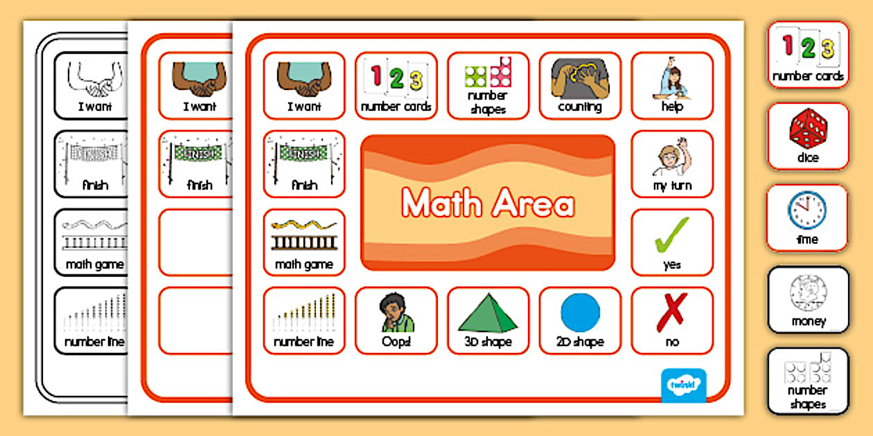 Printable Math Area Communication Board | Twinkl USA