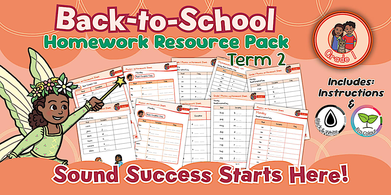 Gr. 1 Phonics - T2 - Homework - Resource Pack (CAPS Aligned)