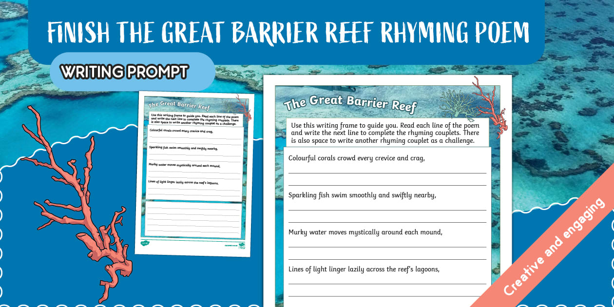 Writing Prompt: Finish the Great Barrier Reef Rhyming Poem