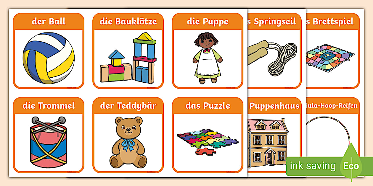 👉 German Toy Flashcards (teacher made) - Twinkl