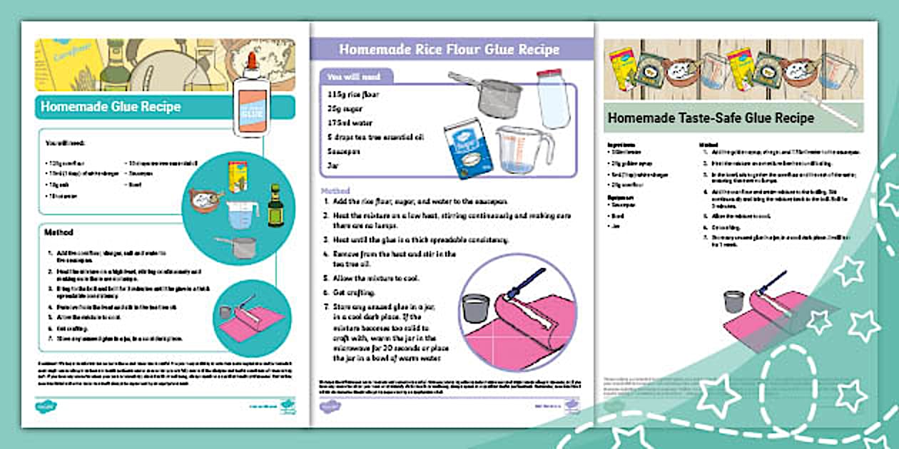 Home-Made Glue Recipe Pack (teacher made) - Twinkl