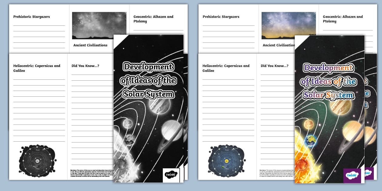 Development of Ideas of the Solar System Leaflet Template