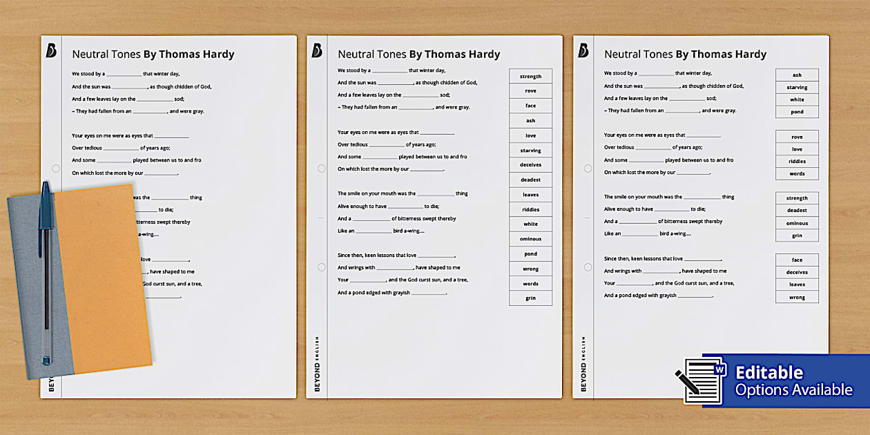 Neutral Tones Cloze Activity (teacher made) - Twinkl