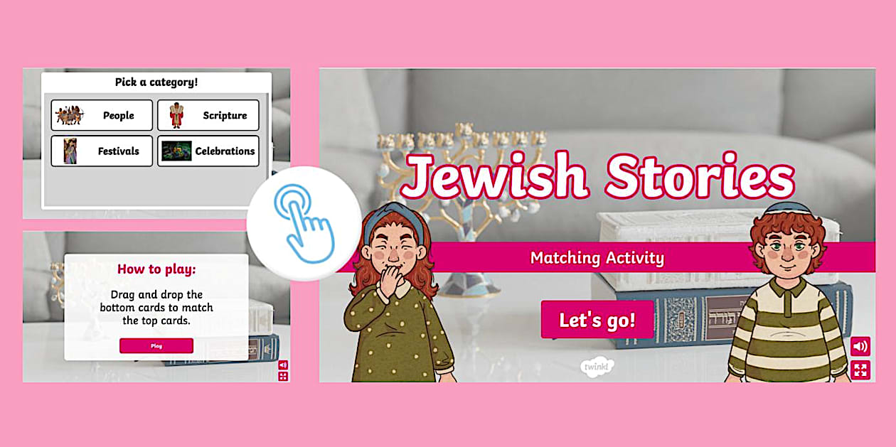 RE: Jewish Stories: KS1 Interactive Matching Activity