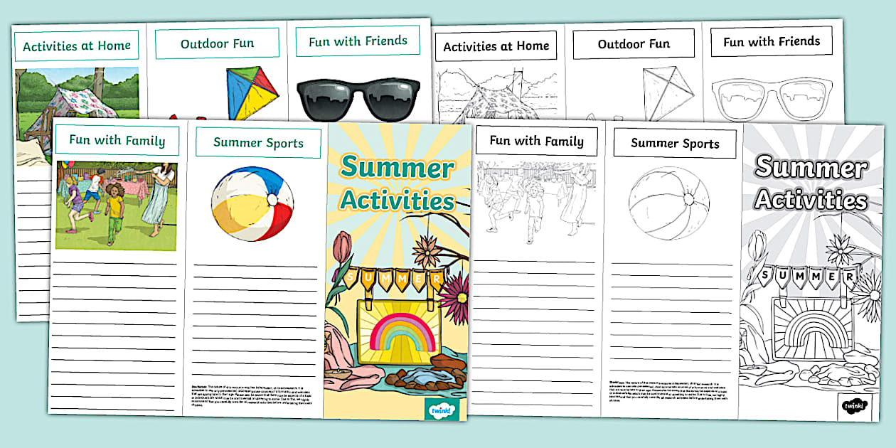 Summer Activities Leaflet Template (Teacher-Made) - Twinkl