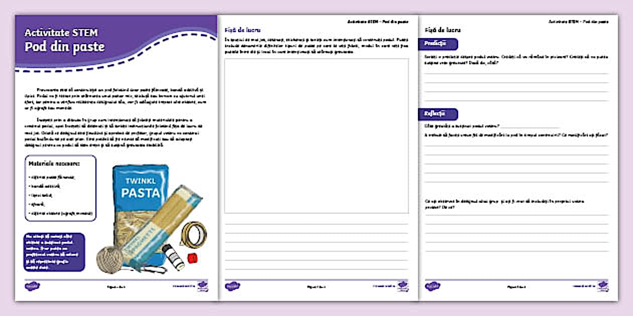 STEM: Pod din paste – Activitate practică - Twinkl