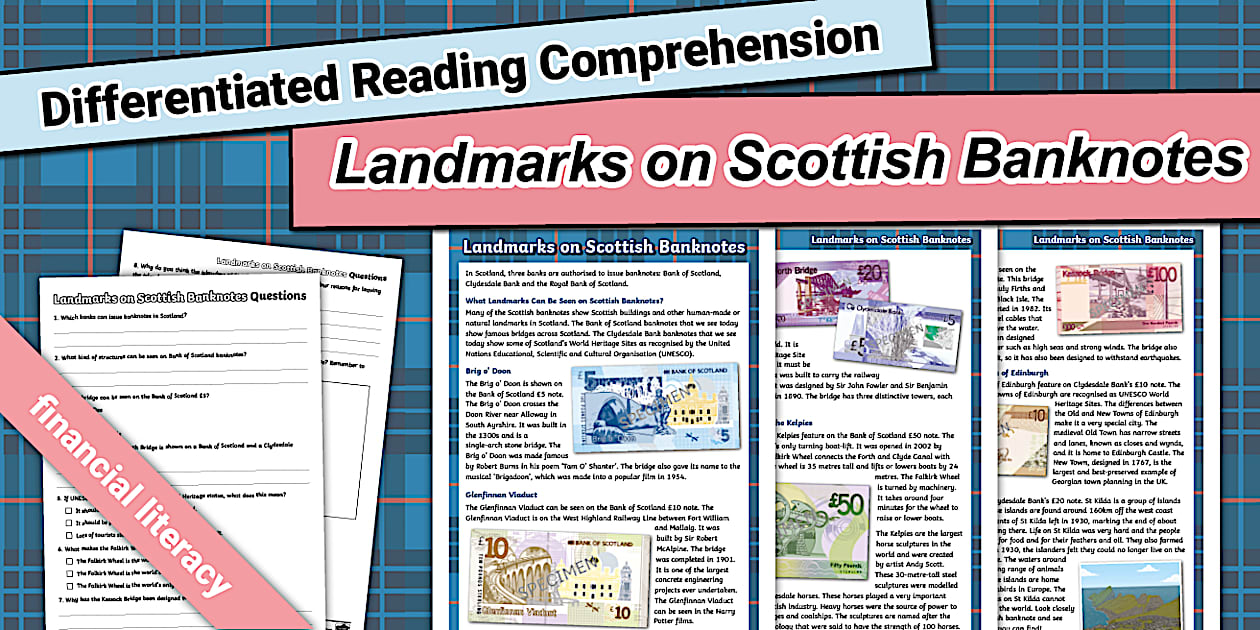 Landmarks on Scottish Banknotes Differentiated Comprehension