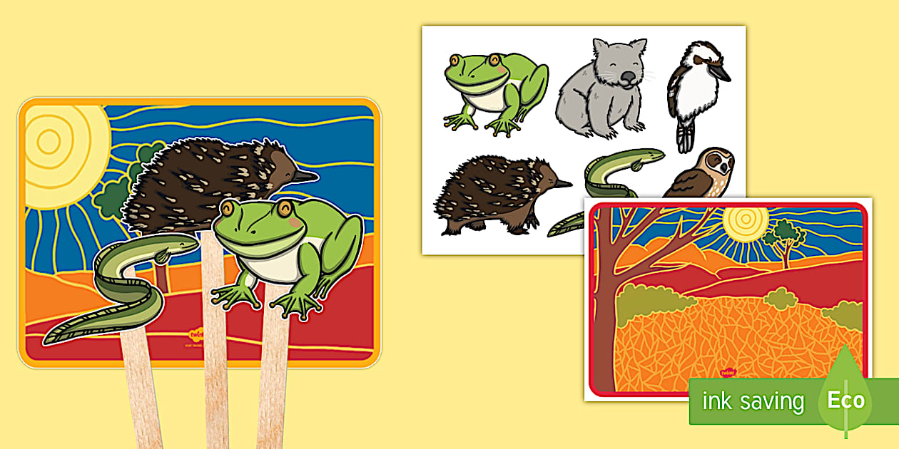 Tiddalick the Frog Stick Puppets | Aboriginal Dreamtime