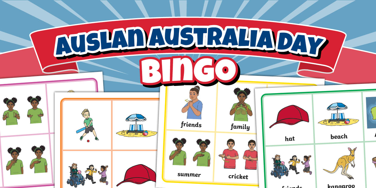 Auslan Australia Day Bingo