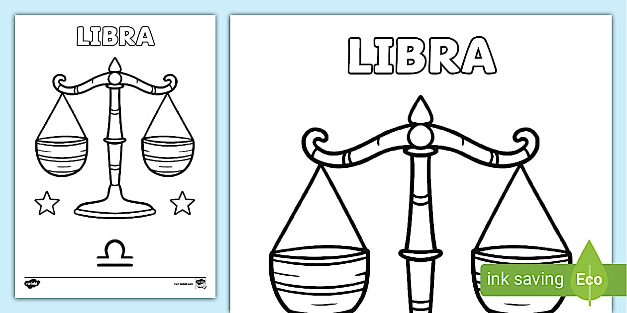Libra Colouring Page | Primary Resources | Twinkl - Twinkl