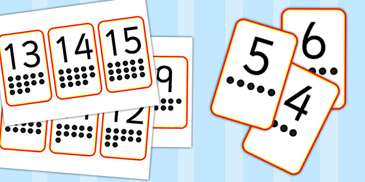Digit Cards With Spots Ten-Frame to 20 (teacher made)