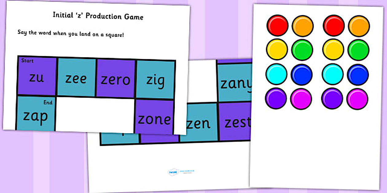 z and Vowel Production Game (teacher made) - Twinkl