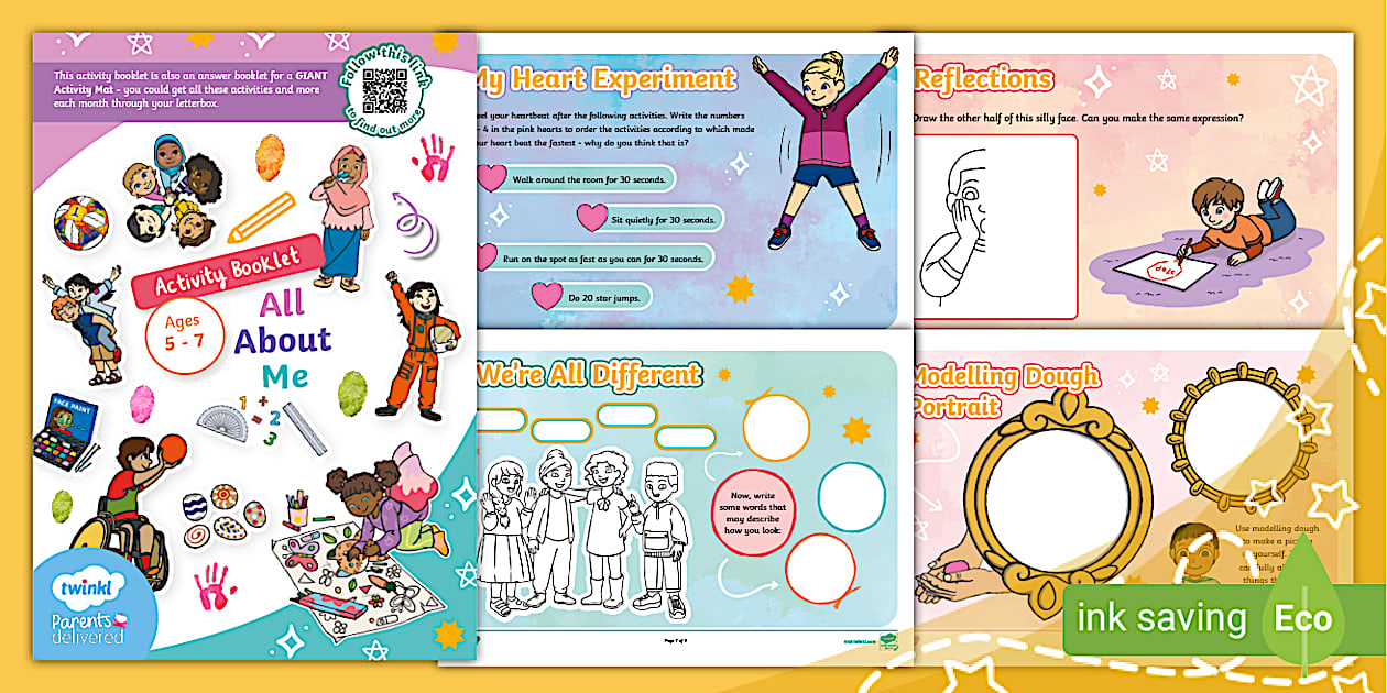 All About Me Activity Booklet (Ages 5 - 7) (teacher made)