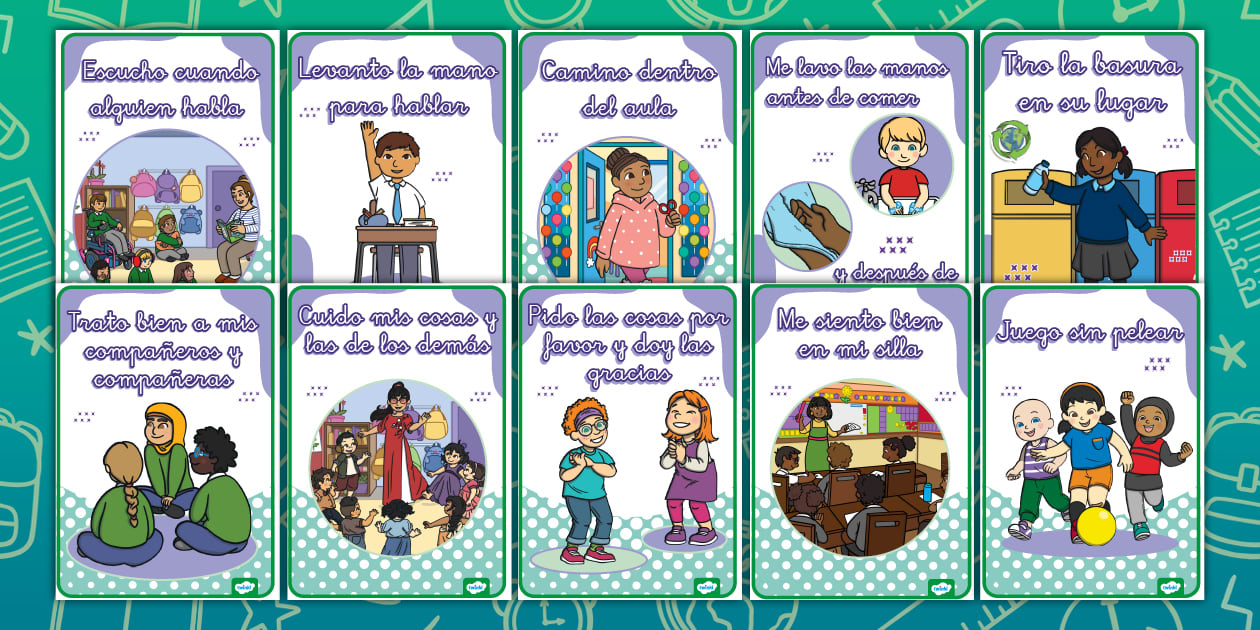 Pack de pósters: Normas en la escuela