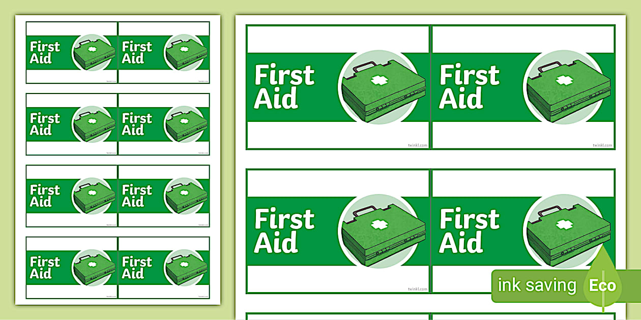 First Aid Lanyard Cards - - Twinkl