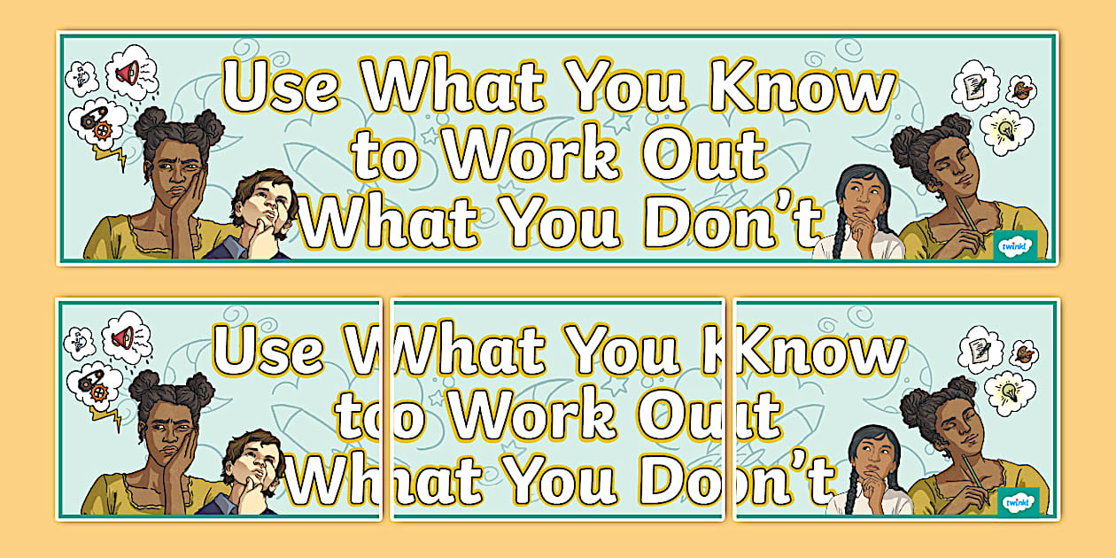 * NEW * Use What You Know Display Banner - KS2 - Twinkl