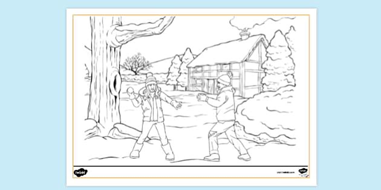 Free Winter Colouring Page - Primary School - Twinkl