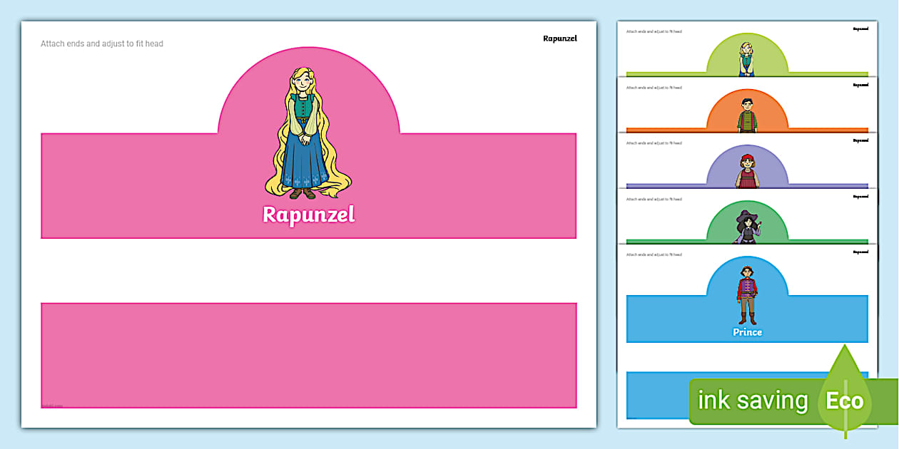 Rapunzel Role Play Headbands (Hecho por educadores) - Twinkl