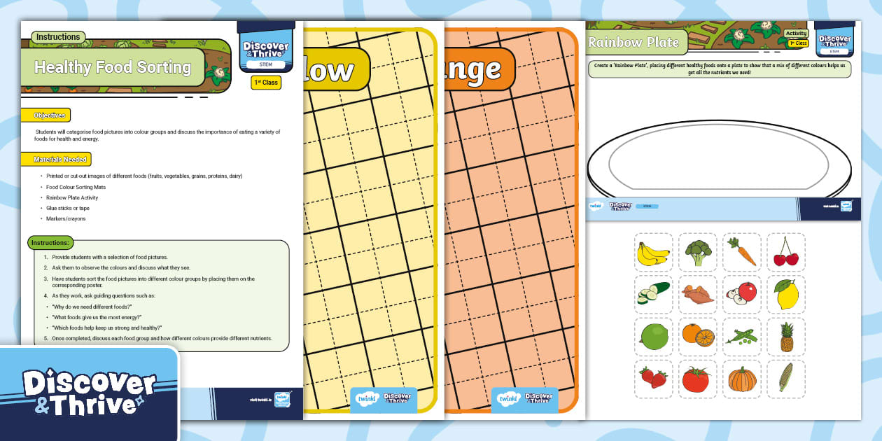 STEM (Living Things) Food and Growth Healthy Food Sorting (1st Class)