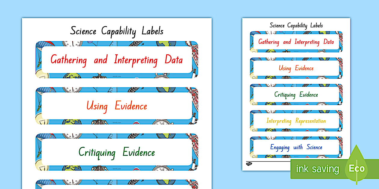 Science Capabilities Labels (teacher made) - Twinkl