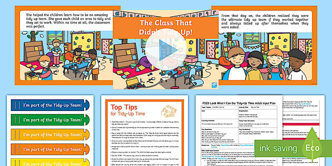PSED Look What I Can Do: Tidy-Up Time Adult Input Planning and Resource ...