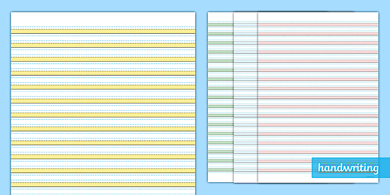 Editable Twinkl Handwriting Highlighted Paper Worksheets