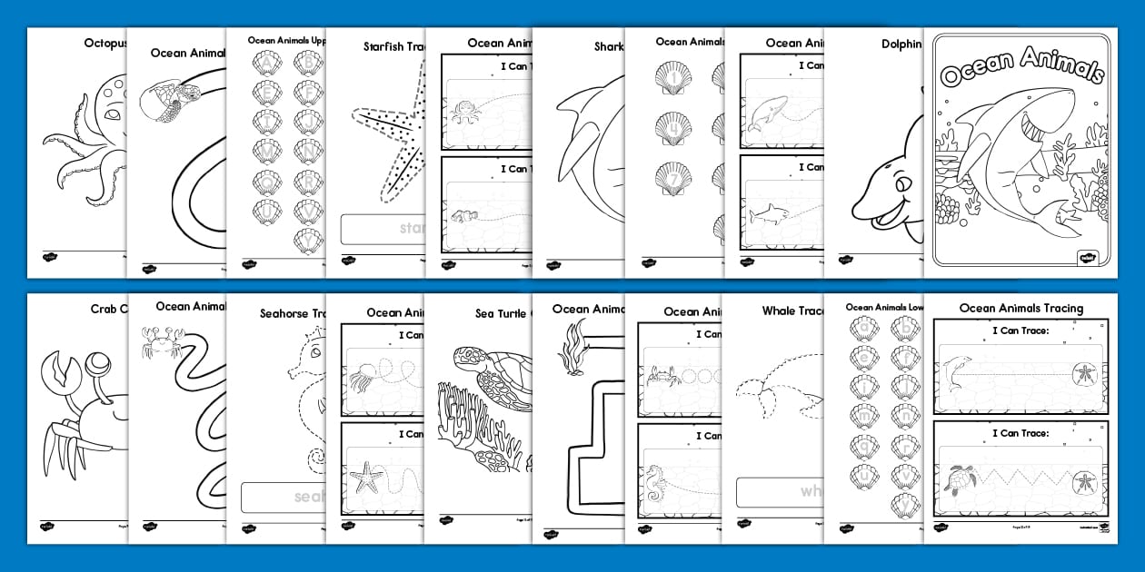 Ocean Animals Toddler Busy Book (Teacher-Made) - Twinkl