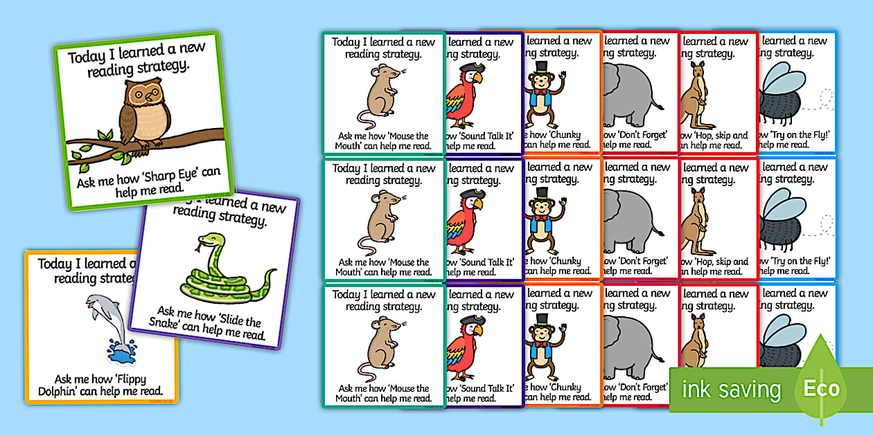 Editable Guided Reading Strategy Cards To Send Home - Twinkl