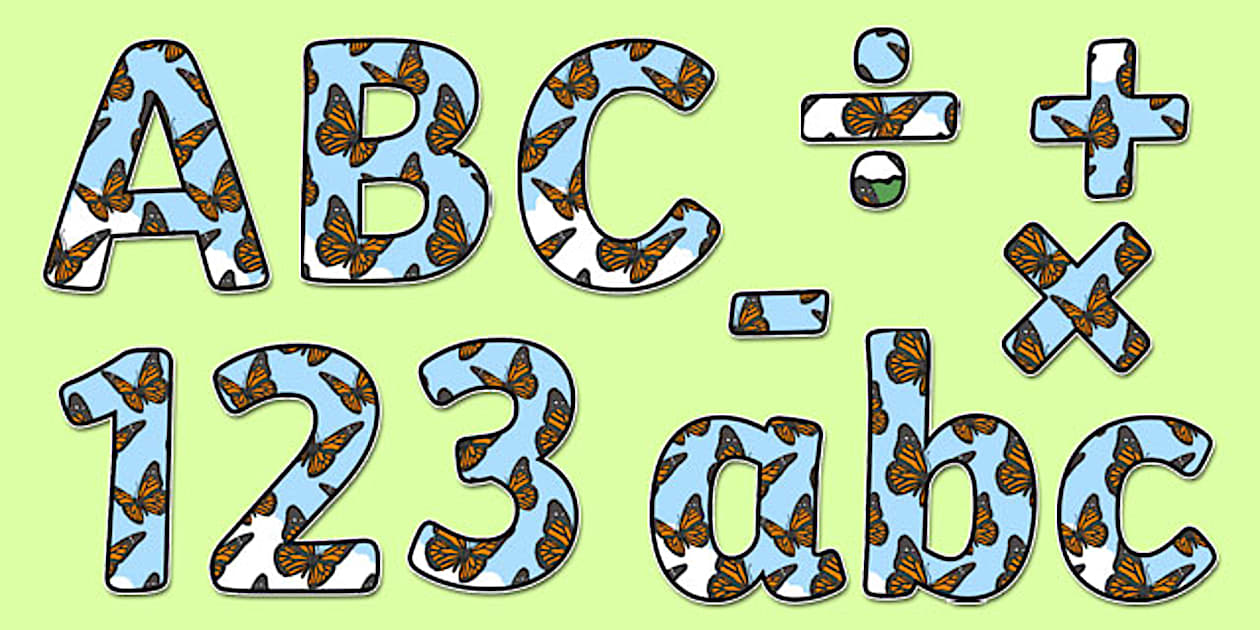 👉 Butterfly Lettering for Display - Teacher-made - Twinkl