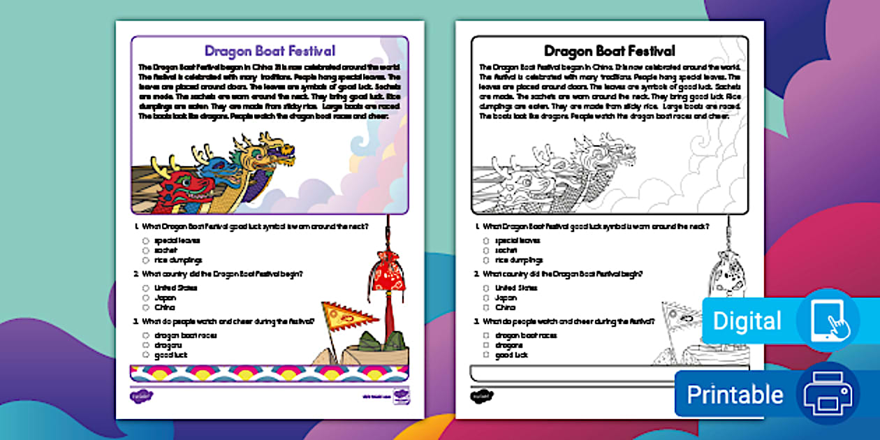 Dragon Boat Festival Reading Passage 1st Grade | Twinkl USA
