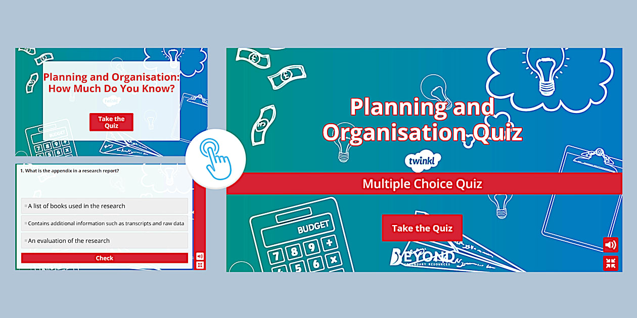 Individual: Planning and Organisation Interactive Quiz