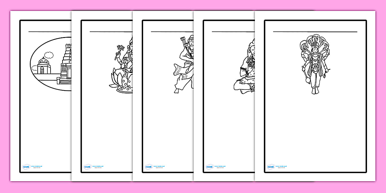 Editable Hindu Writing Frames (teacher made) - Twinkl