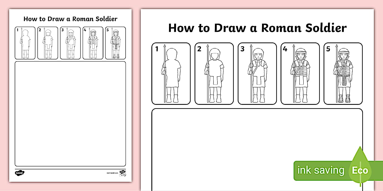 How to Draw a Roman Soldier Activity (teacher made) - Twinkl