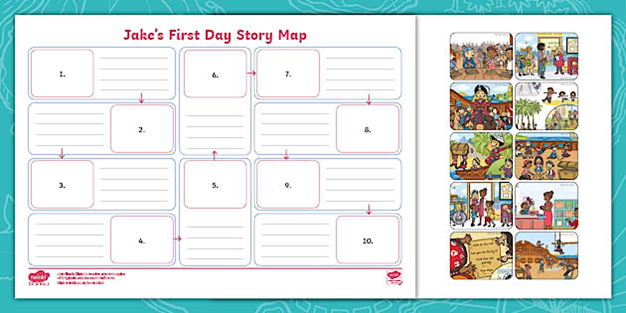 Jake's First Day Story Map - Twinkl