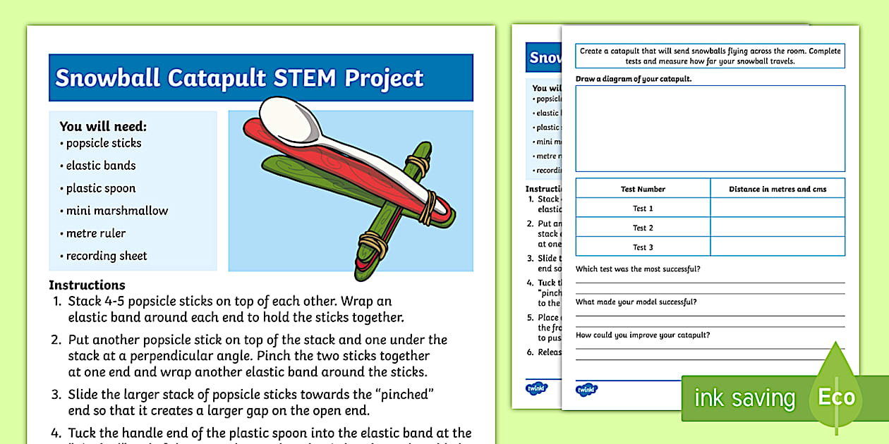VIC Snowball Catapult STEM Activity (teacher made) - Twinkl