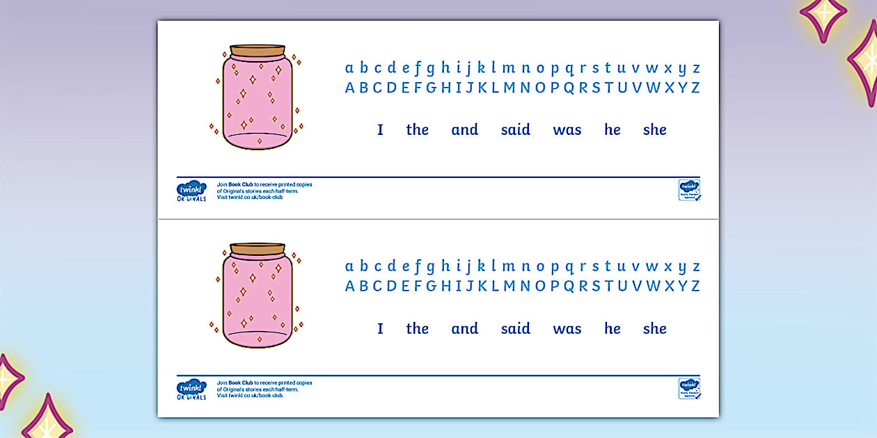 Magic Jar Alphabet Strips (teacher made) - Twinkl