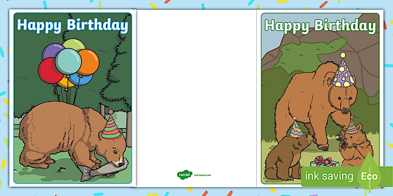 Bear Birthday Cards