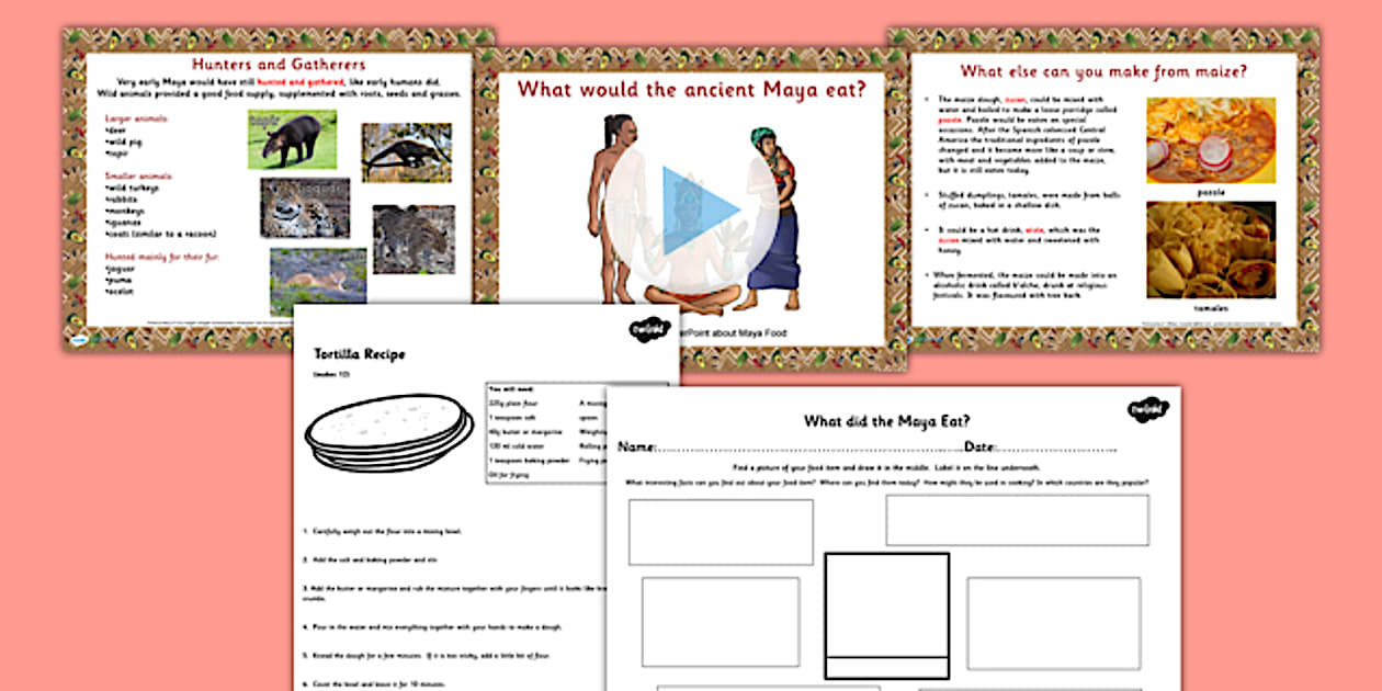 Maya Civilization Food Lesson Teaching Pack PowerPoint