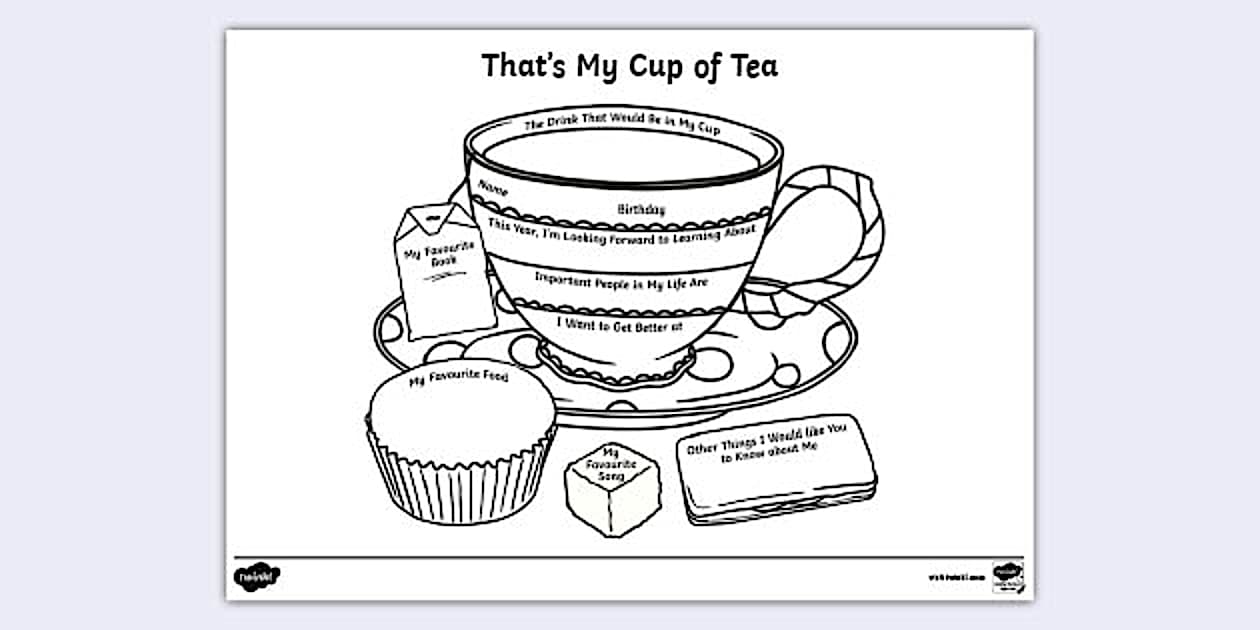 Editable That's My Cup of Tea Transition Activity - Twinkl