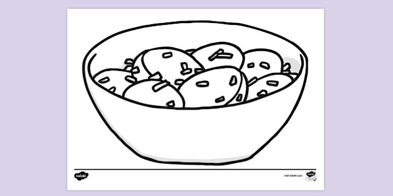 Potato Salad Colouring Sheet | Twinkl Resources - Twinkl