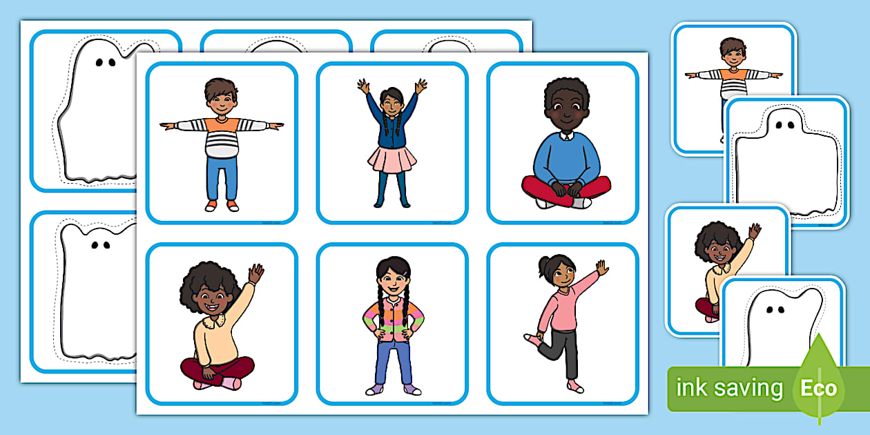 Halloween Ghost Shape Matching Cards (profesor hizo)