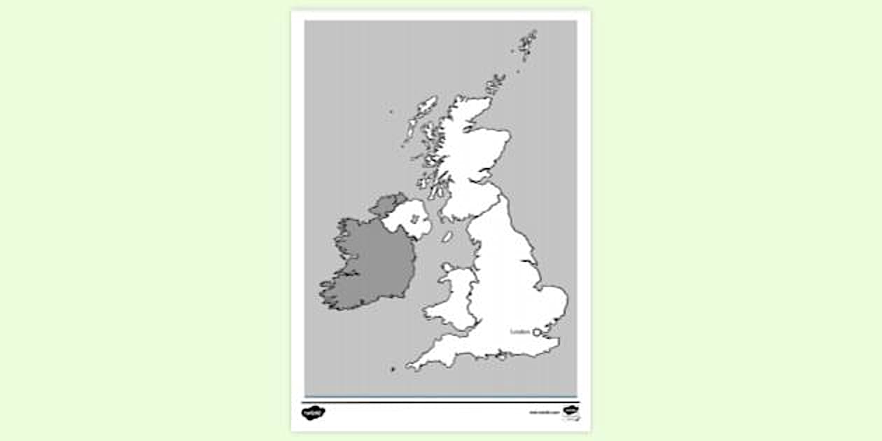 United Kingdom and London Map Colouring | Colouring Sheets