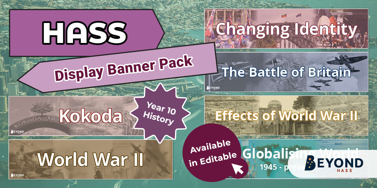 HASS (Year 10 History) Display Banners Pack