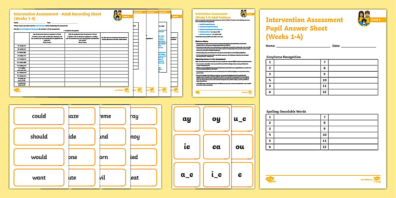 KS1 Level 5 Intervention - Assessment Pack Weeks 1-4