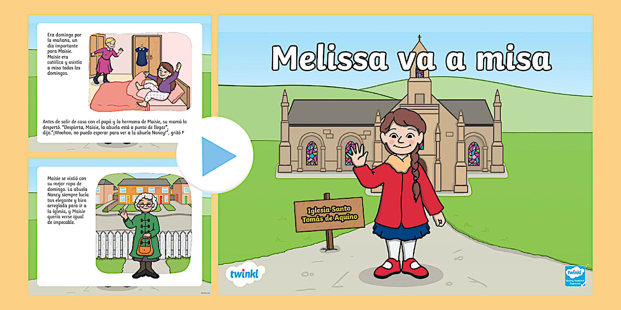 Powerpoint: Cuento Melissa va a misa | Twinkl (teacher made)