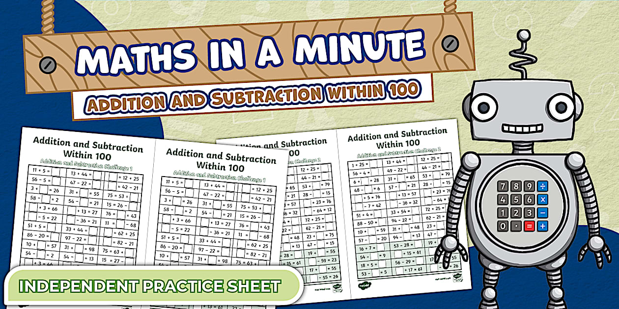 👉 Maths in a Minute: Addition and Subtraction within 100