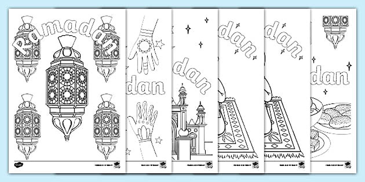 FREE! - Feuilles de coloriage sur le Ramadan - Twinkl