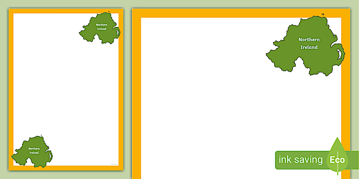 Northern Ireland Map Page Border (Teacher-Made) - Twinkl