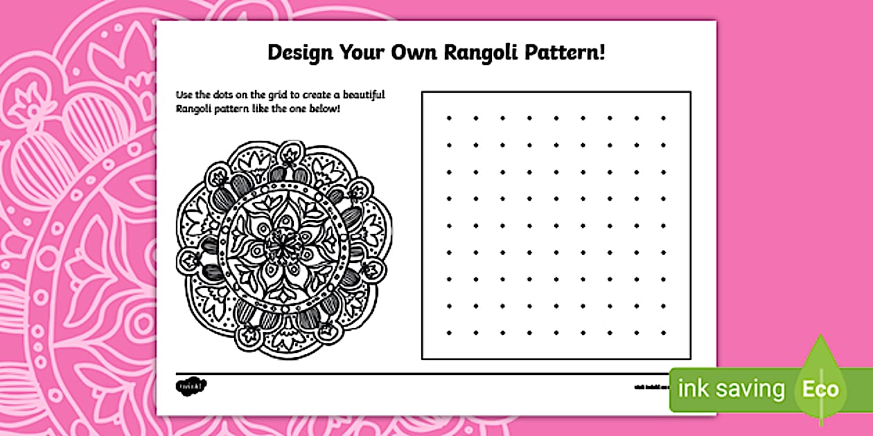 Diwali Rangoli Pattern Design Template (teacher made)