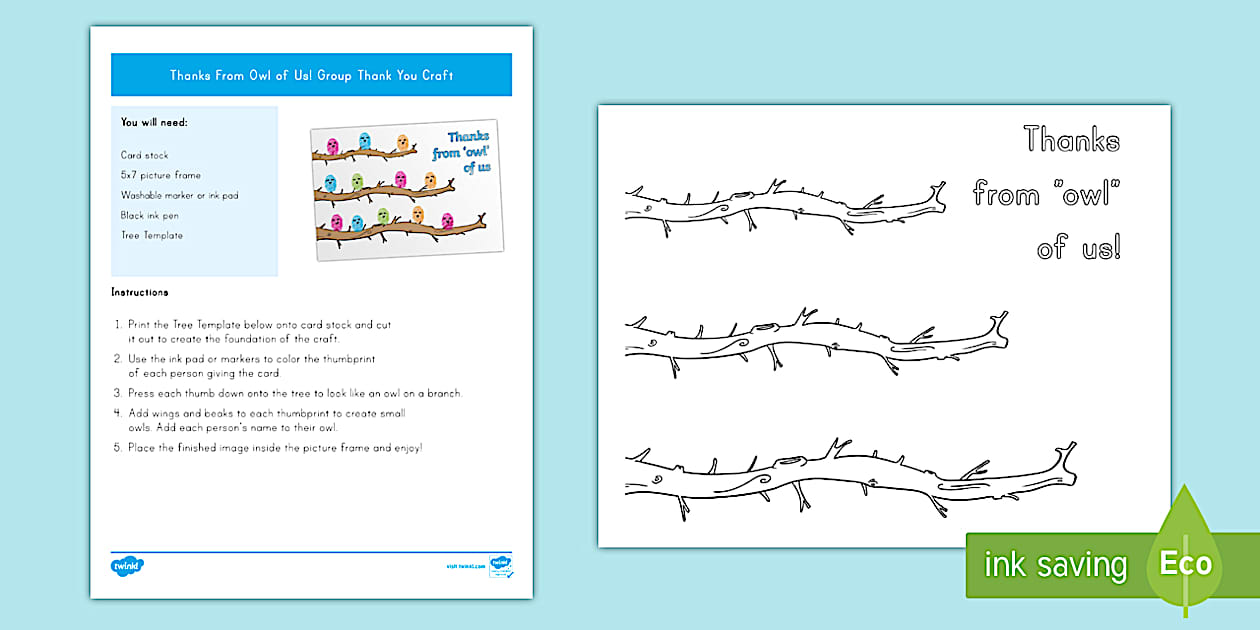 Teacher Appreciation Fingerprint Craft | Twinkl USA - Twinkl